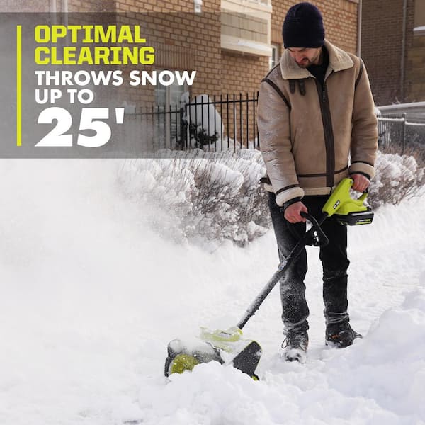 RYOBI 40V 12 in. Cordless Electric Snow Shovel (Tool Only) RY408013BTL ...