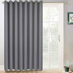 Pro Space Grey Polyester fabric with Grommet Top Room Darkening 102 in ...