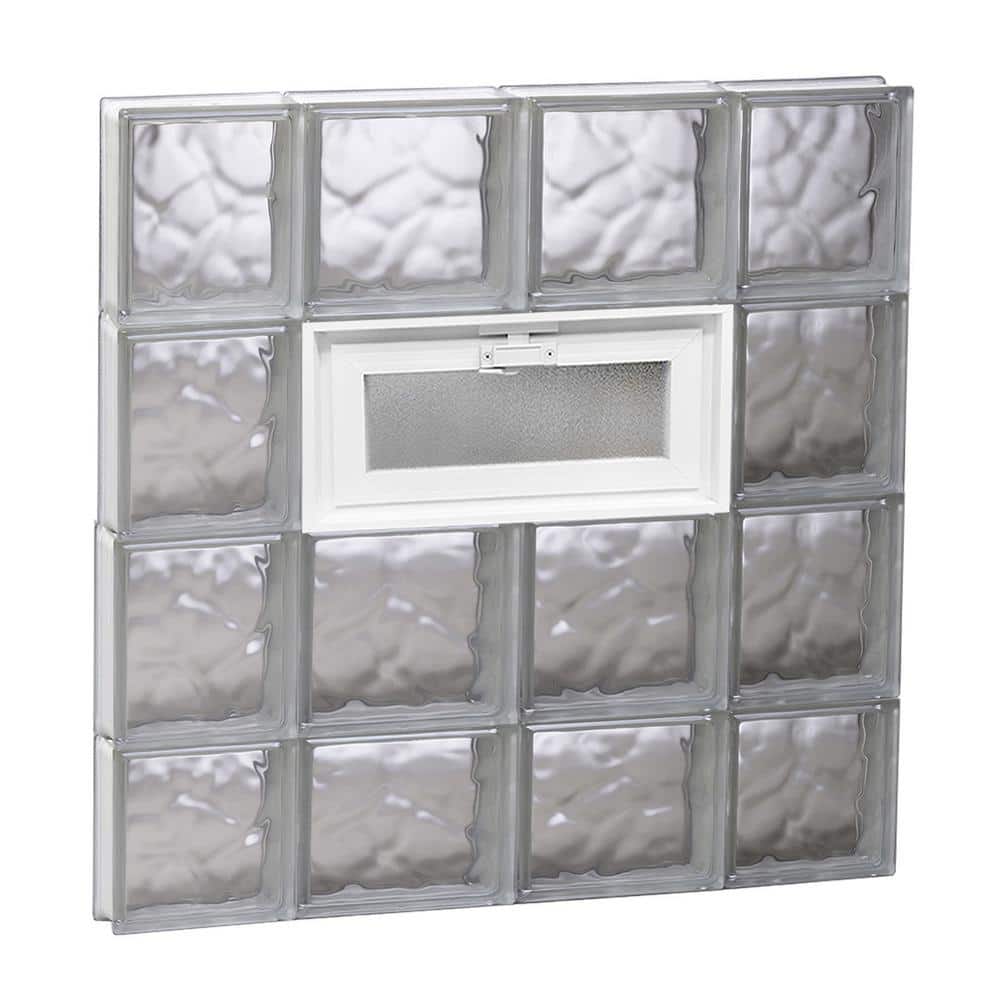 Clearly Secure 27 in. x 29 in. x 3.125 in. Frameless Wave Pattern ...