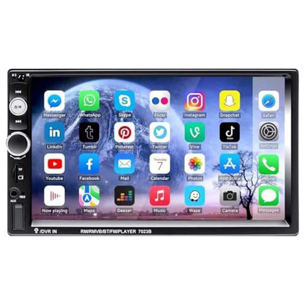 Vrbgify 7 in. Double Din Car Stereo Audio MP5 Player with Touch Screen ...