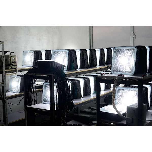 Honbei 350-Watt Equivalent Integrated LED Bronze Canopy Light, 8400 ...