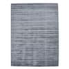 Solo Rugs Milo Contemporary Solid Steel 9 ft. x 12 ft. Hand-Knotted ...