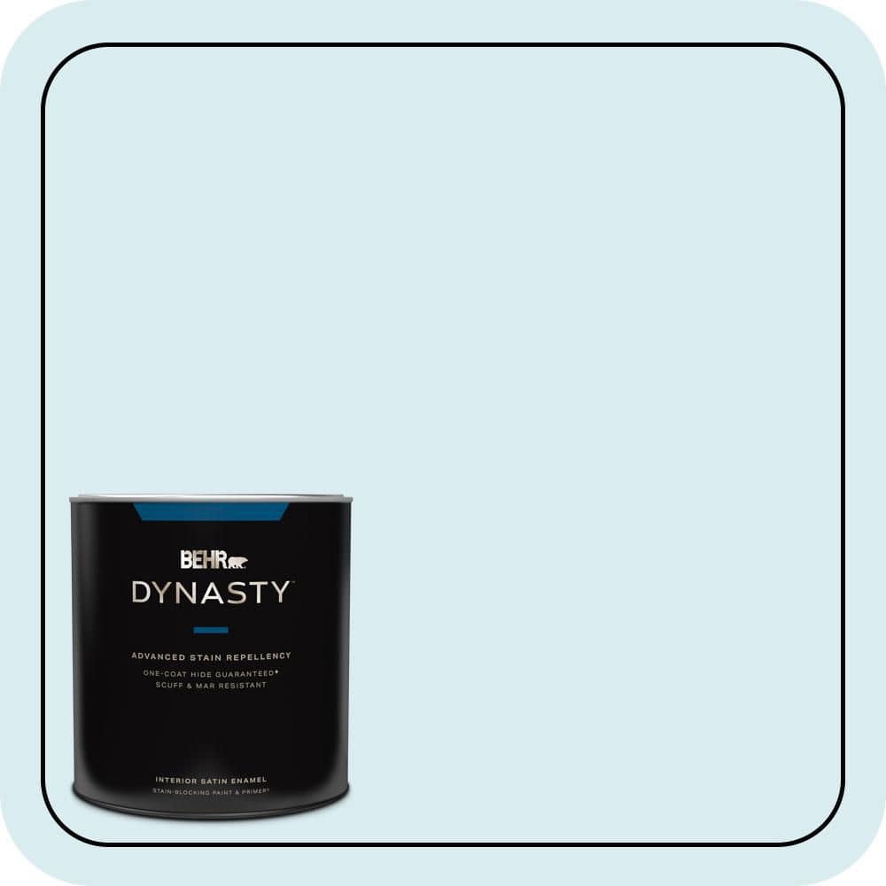 BEHR DYNASTY 1 qt. #550C-1 Airy Satin Enamel Interior Stain-Blocking ...