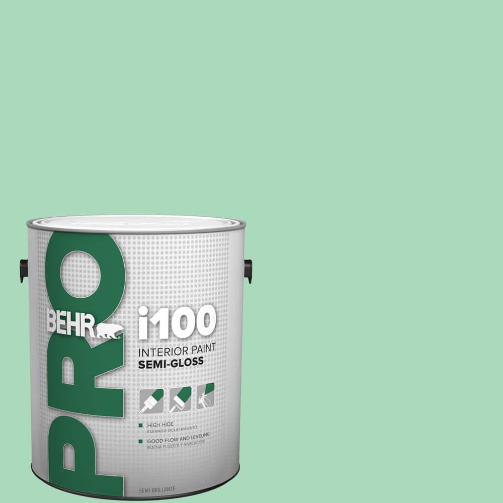 BEHR PRO 1 gal. #P410-3 Shanghai Jade Semi-Gloss Interior Paint PR17001 ...