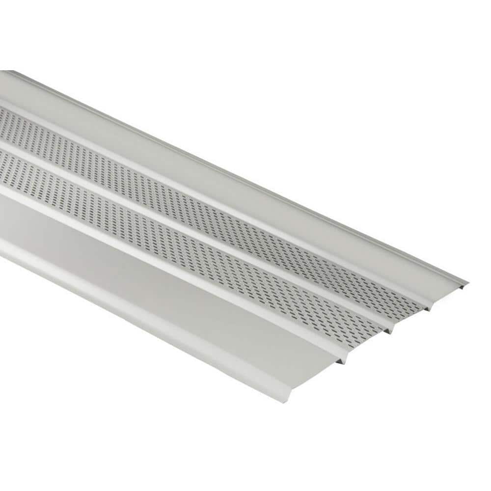 Gibraltar Building Products 16 in. Aspen White Aluminum Soffit Fully ...