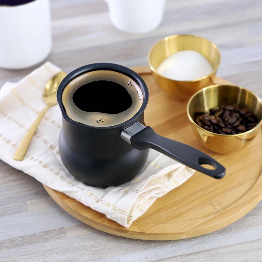 Better Chef 2.4 Cup Aluminum Nonstick Turkish Coffee Maker in Black ...
