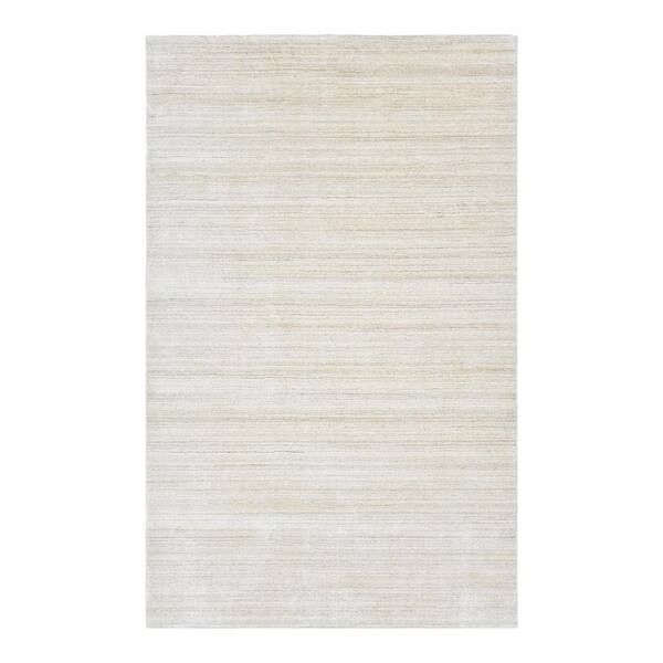 Solo Rugs Harbor Solid Solid Ivory 5 ft. x 8 ft. Hand Loomed Area Rug ...