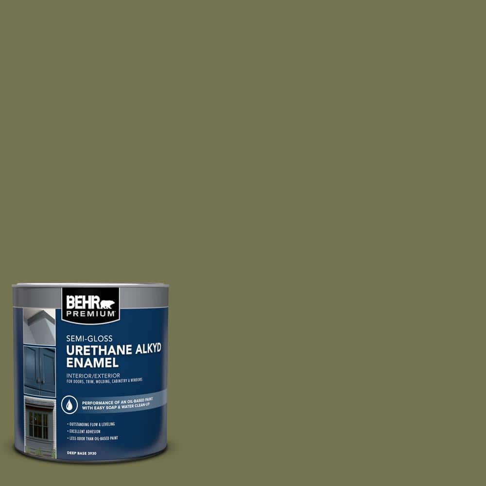 BEHR PREMIUM 1 qt. #S360-6 Secret Meadow Semi-Gloss Enamel Urethane ...