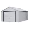 Arrow Murry hill 12 ft. W x 17 ft. D 2-Tone Gray Steel Garage and ...
