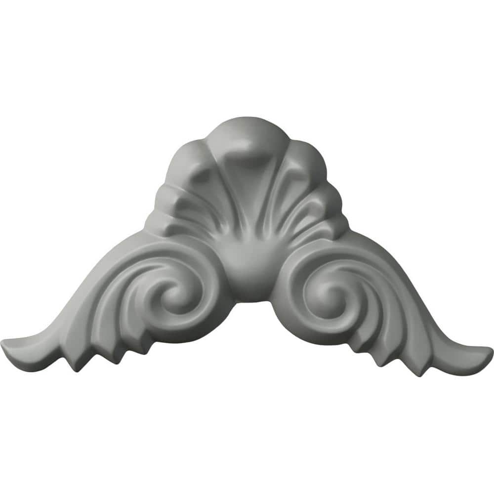 Ekena Millwork 9 in. x 4-3/4 in. x 1-1/8 in. Bordeaux Shell Center with ...