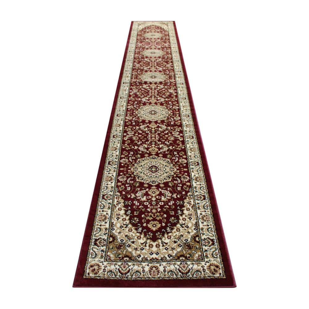 Carnegy Avenue Burgundy 3 x 15 Polypropylene Area Rug CGA-NR-501094-BU ...