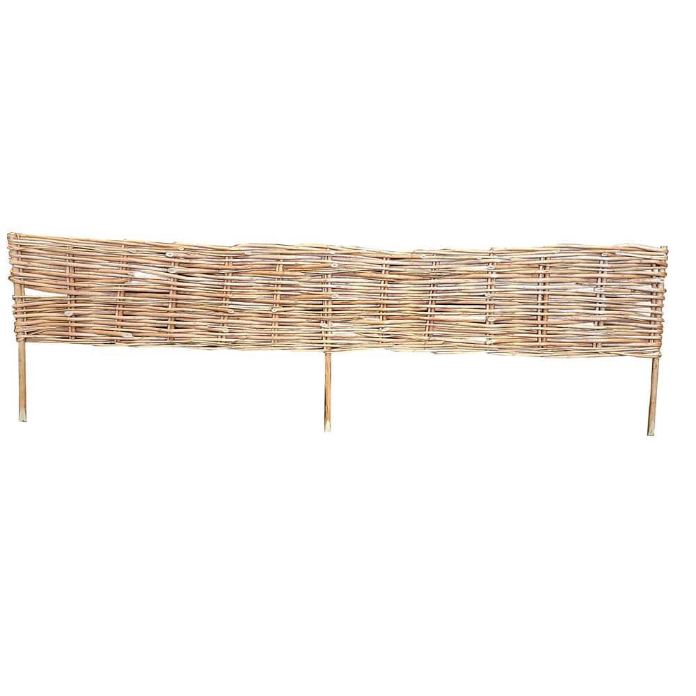 MGP 48 in. x 14 in. x 1 in. Carbonized Tan Woven Willow Edging WE-47C ...