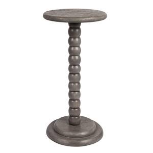 Storied Home Ergo 12 in. Dark Chestnut Round Wood Pedestal Cocktail End ...