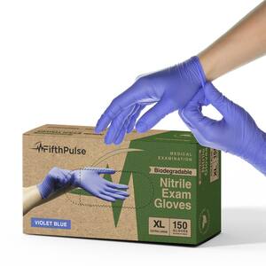 FifthPulse Small - Biodegradable Nitrile Gloves, Latex Free and Powder Free in Violet Blue ...