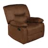Relaxzen Rocker Brown Microfiber Recliner 60-701511 - The Home Depot