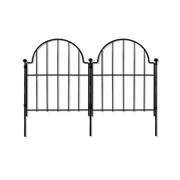 Justincity 130L x 13.2W x 22H Black Metal No Dig Fence Yard Garden ...