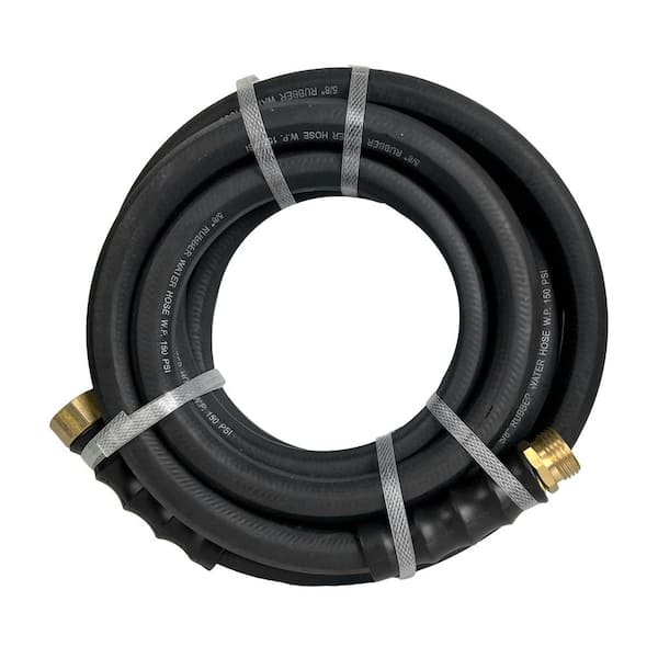 IMPULSE 5/8 in. x 15 ft. Commercial Grade Rubber Water Hose IMPRB5815 ...