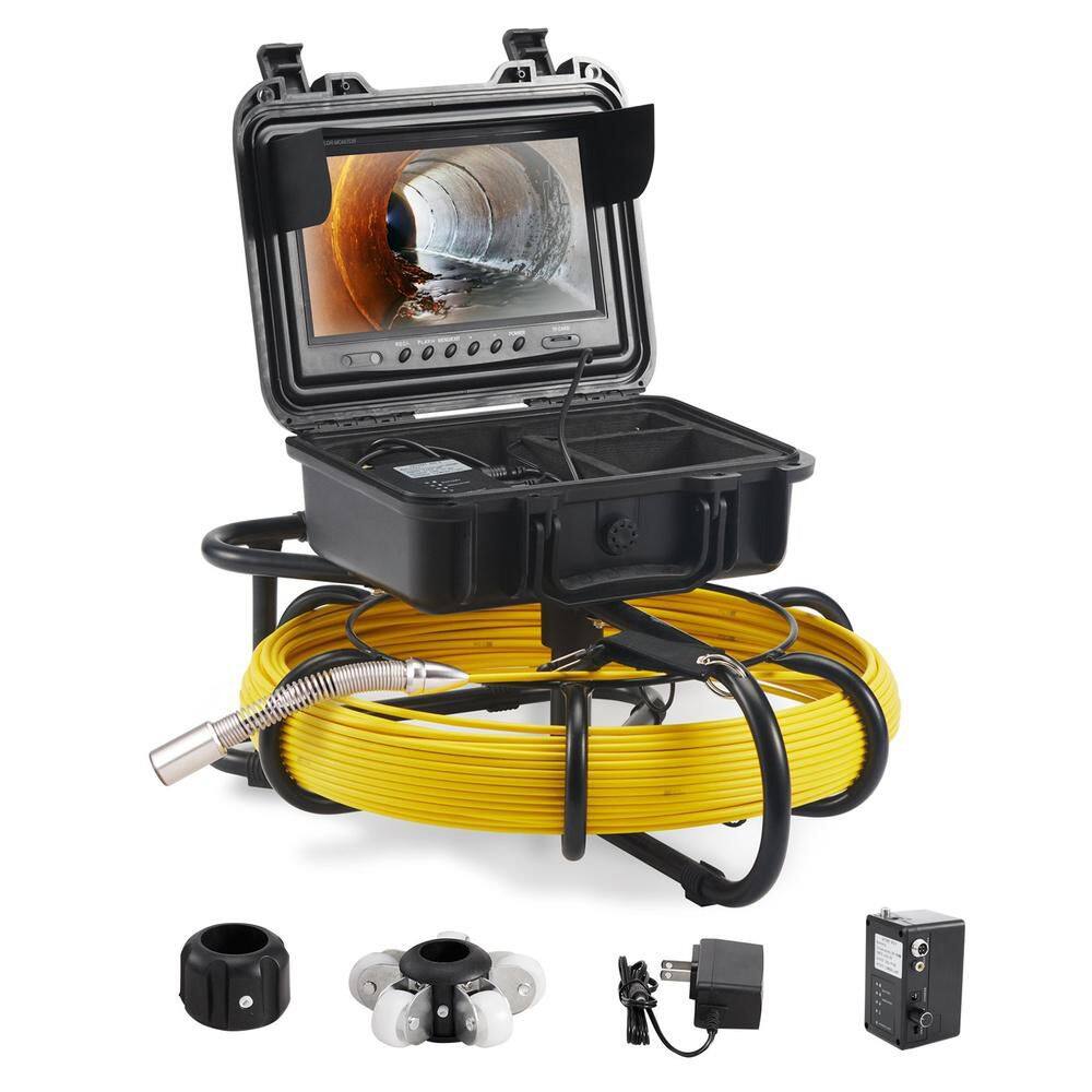 Vebreda 165 ft. Sewer Inspection Camera with 9 in Screen IP68 ...