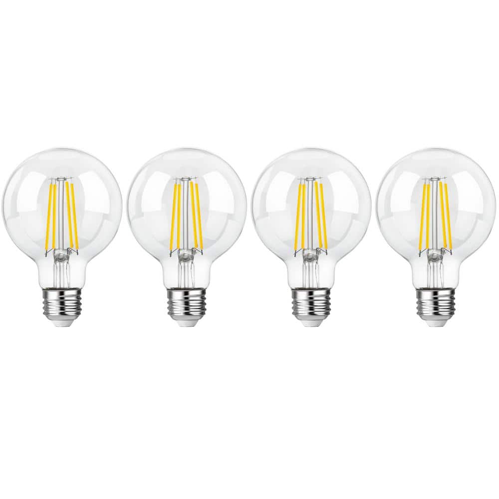 FLSNT 60-Watt Equivalent Dimmable LED Edison Bulbs 800 Lumens, G25 LED ...