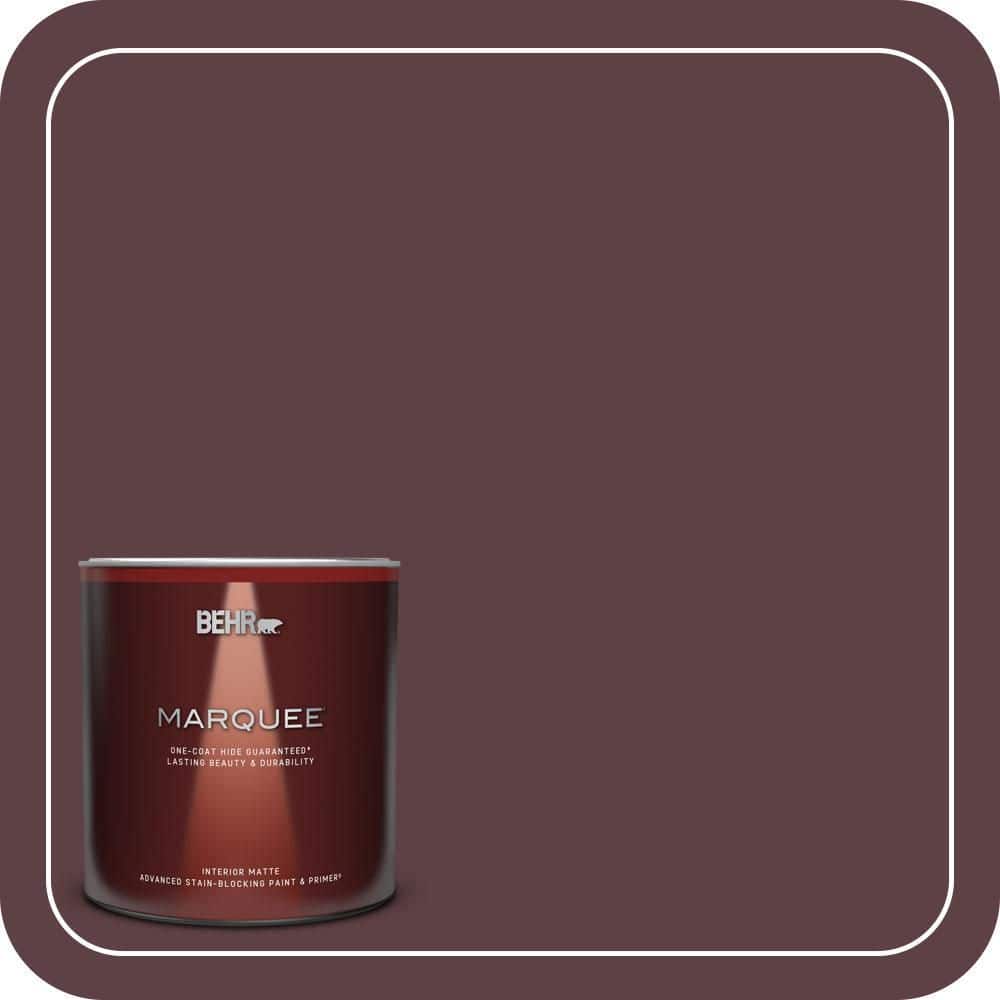 BEHR MARQUEE 1 Qt. #MQ1-49 Raspberry Truffle One-Coat Hide Matte ...