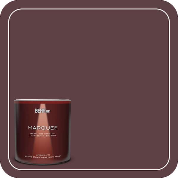 BEHR MARQUEE 1 Qt. #MQ1-49 Raspberry Truffle One-Coat Hide Matte ...