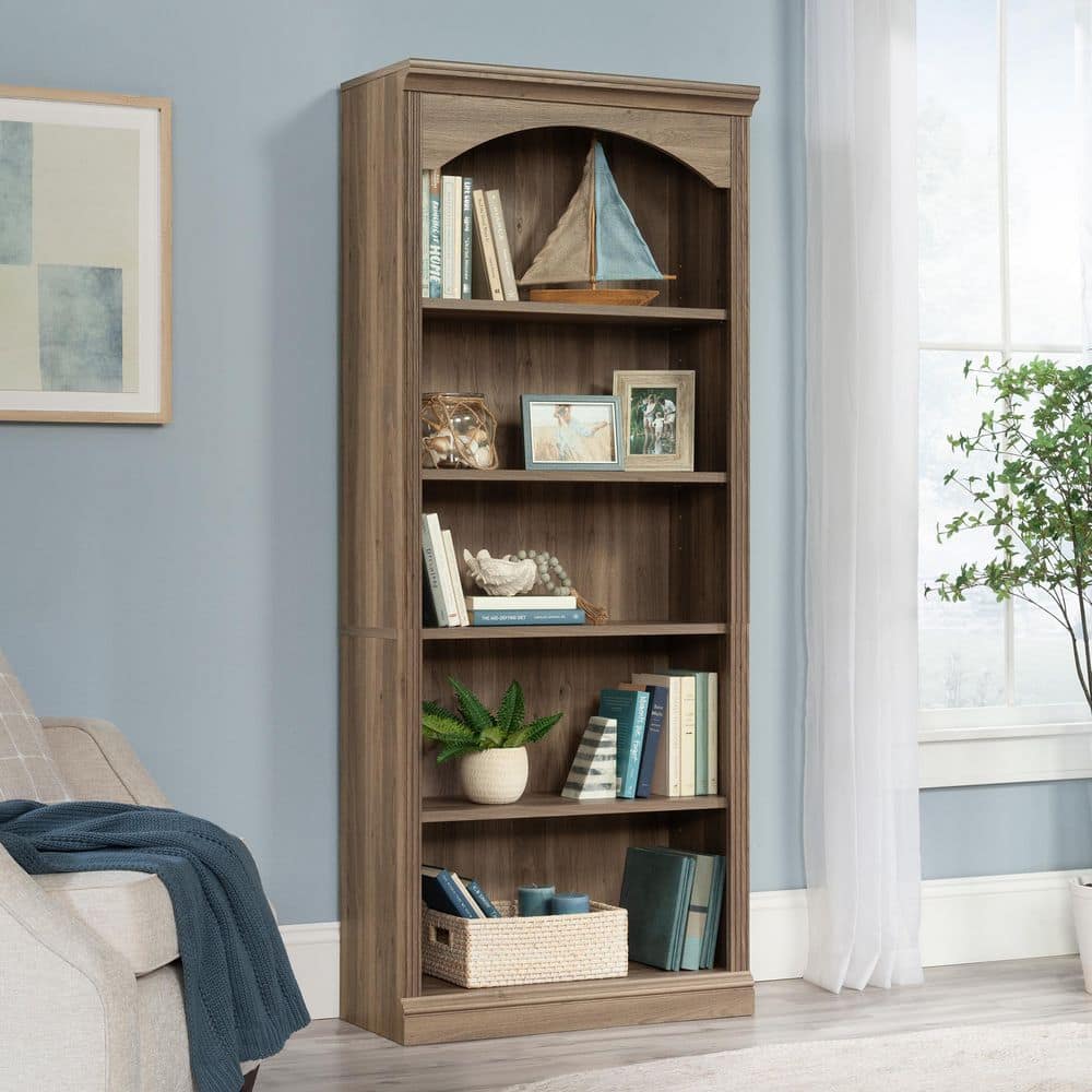 SAUDER Miscellaneous Storage 71.41 in. Tall Salt Oak Finish Particle ...