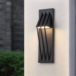 Philips Outdoor Black Hardwired Outdoor Wall Light Cylinder Sconce with ...