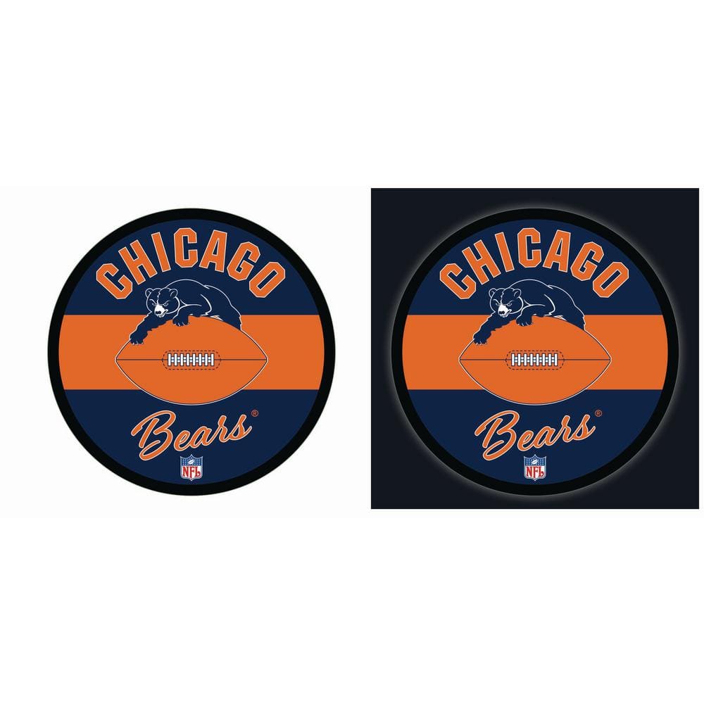 Evergreen Chicago Bears Vintage Round 23 in. Plug-in LED Lighted Sign ...