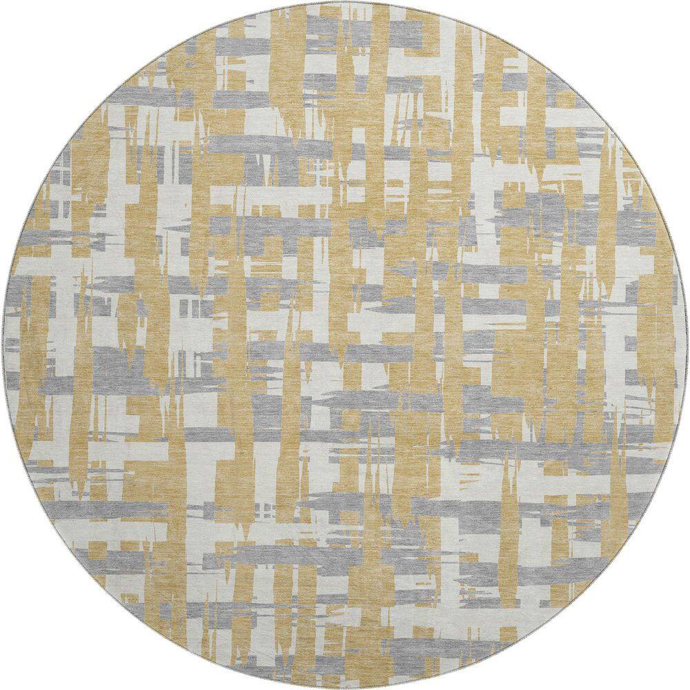 Addison Rugs Mayfield Premium Machine Washable Abstract AMF1849 Gold 8 ...
