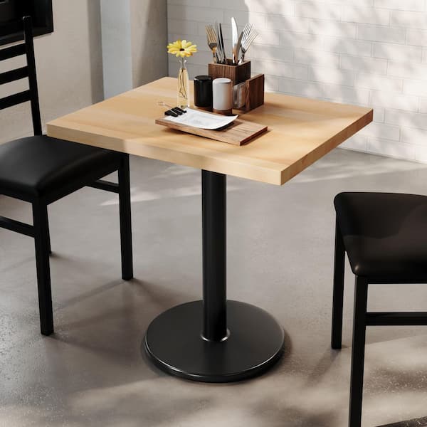 Carnegy Avenue Bennett Contemporary Natural Top/Black Base Wood 24 in ...