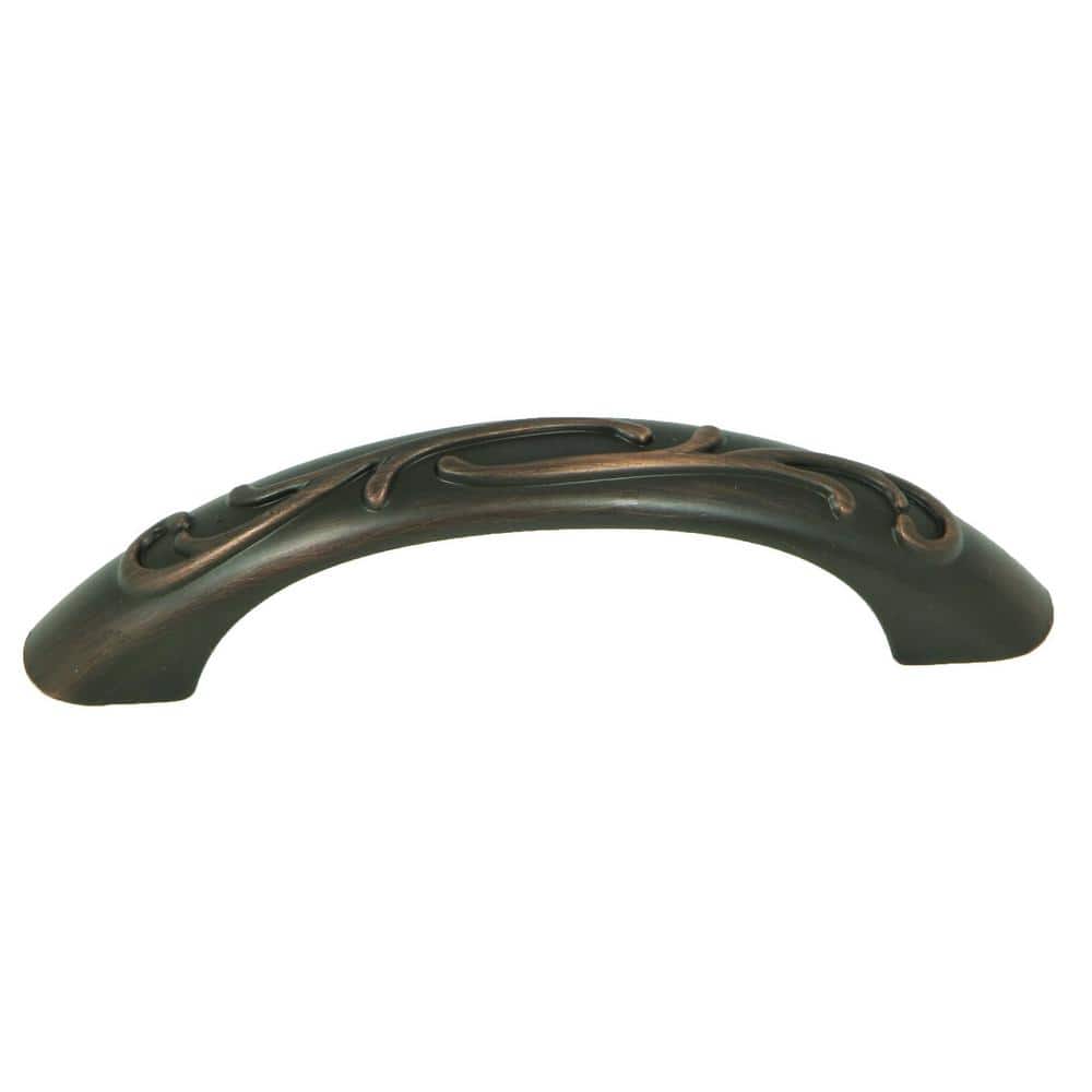 Stone Mill Hardware Ivy 3 in. Center-to-Center Oil Rubbed Bronze Arch ...