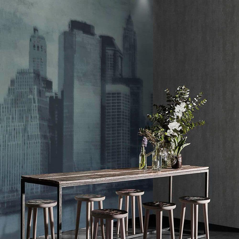 Veer Decor Skyline Haze Wall Mural 8253-BW - The Home Depot