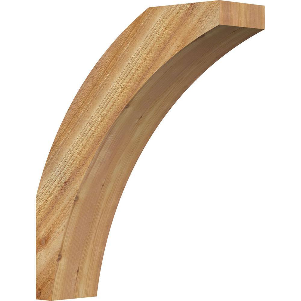 Ekena Millwork 6"W x 22"D x 26"H Thorton Rough Sawn Knee Brace, Western ...