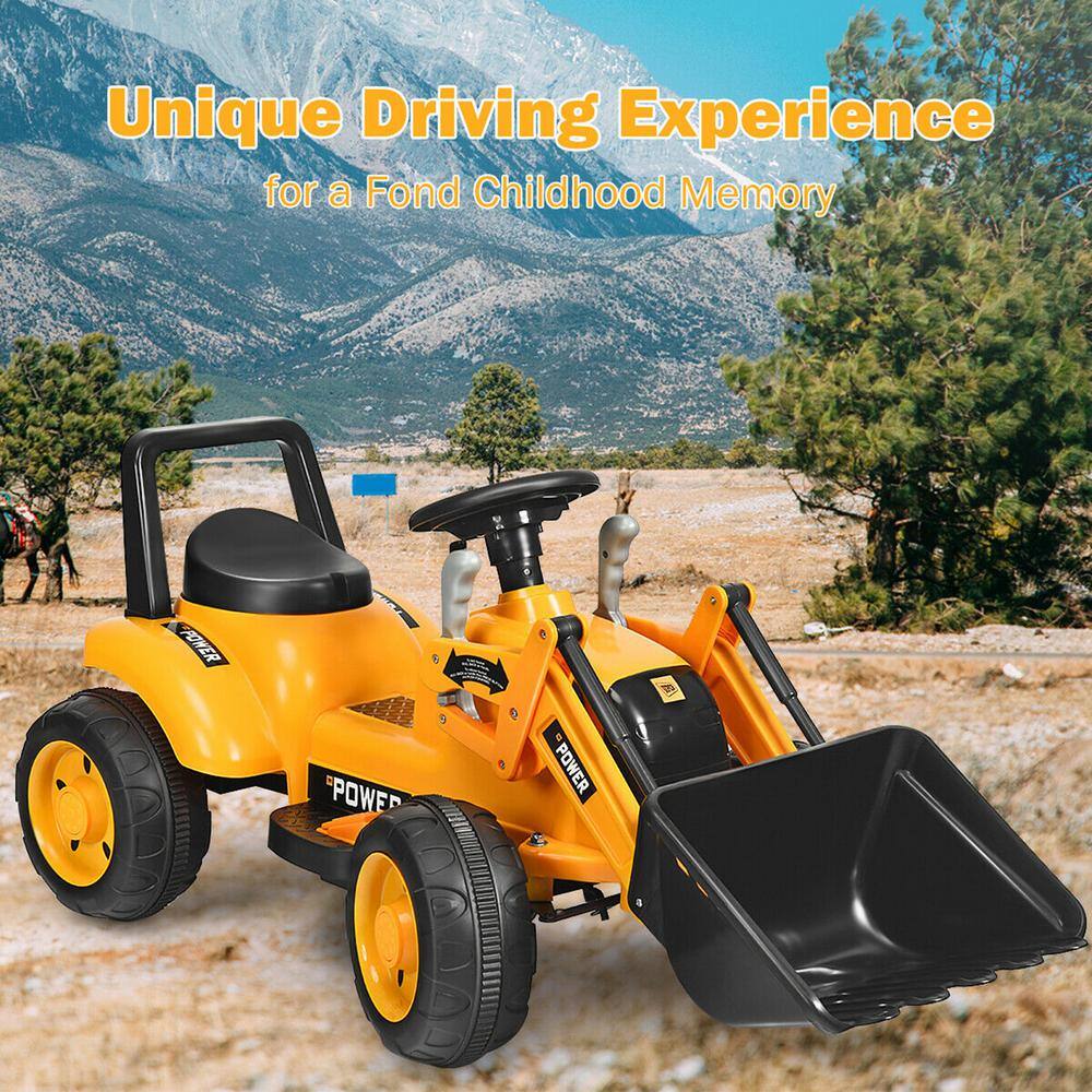 Buy Kids Ride On Excavator Digger 6-Volt Battery Powered Tractor with ...