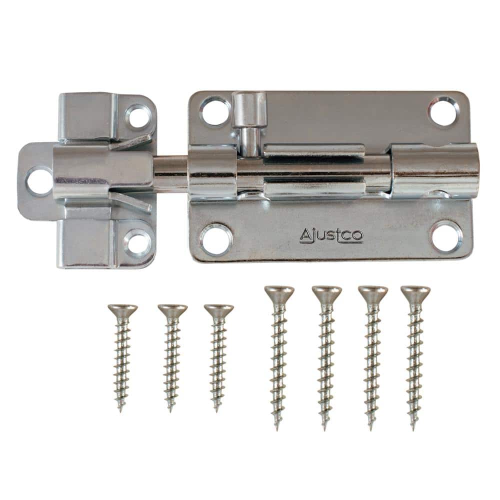 Ajustlock 4 in. Stainless Steel Heavy-Duty Barrel Bolt 249 - The Home Depot