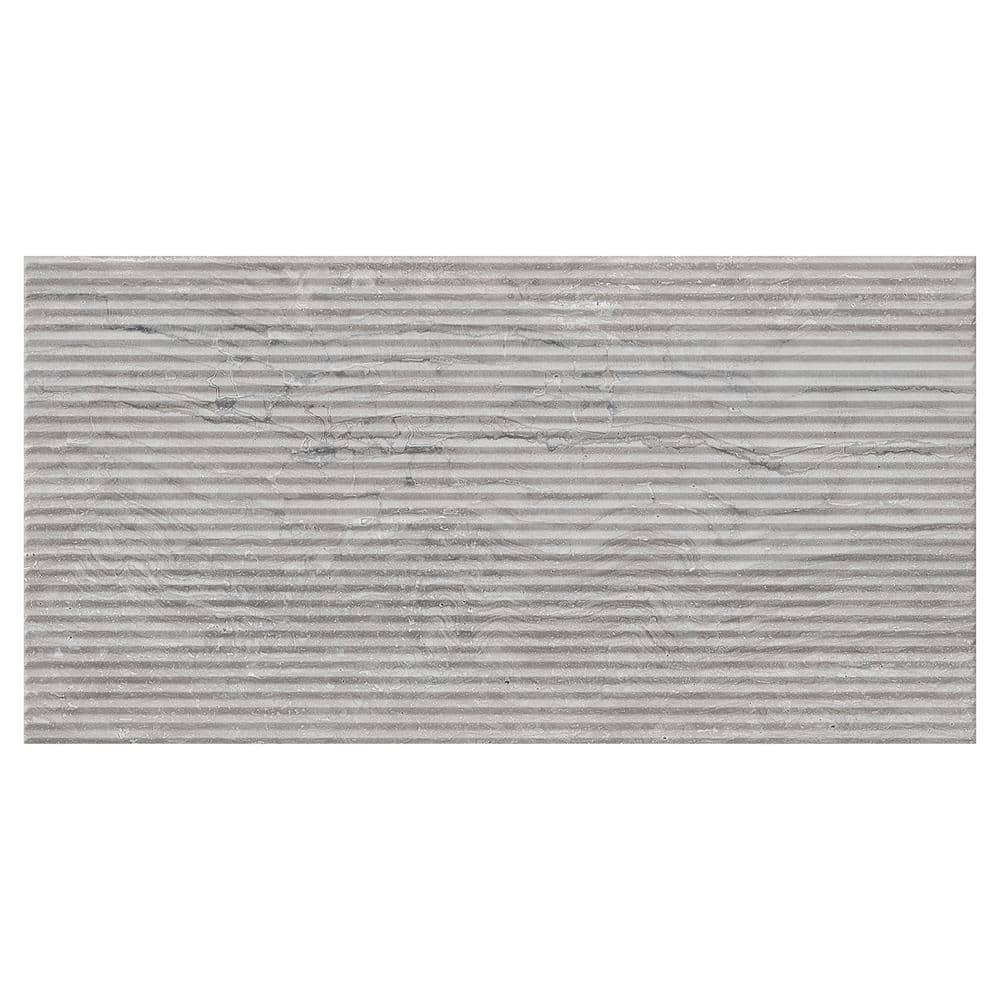 Giorbello Spanish Marmol Deco Silver 12 in. x 24 in. 3D Textured ...