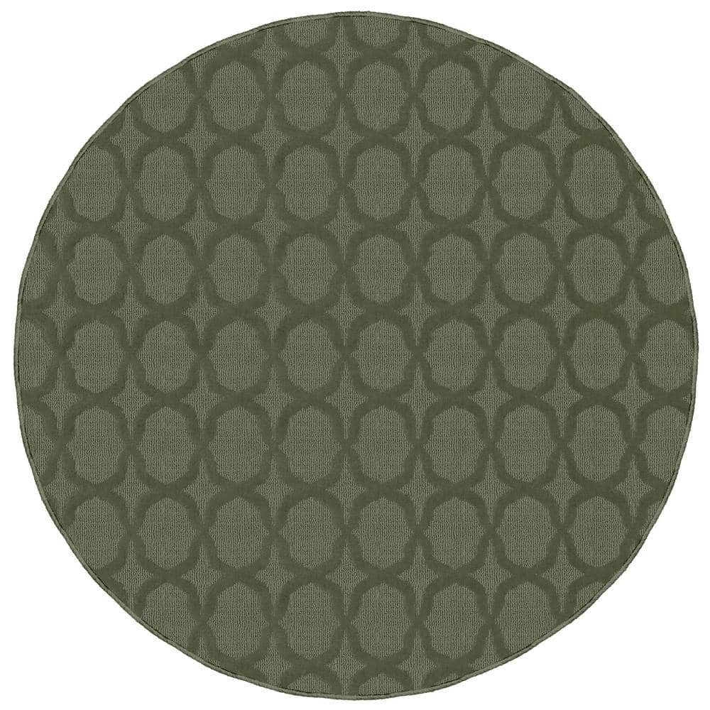Garland Rug Sparta Sage 5 ft. Round Area Rug CL100N060R05 - The Home Depot