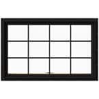 JELD-WEN 48 in. x 30 in. W-2500 Series Black Painted Clad Wood Awning ...