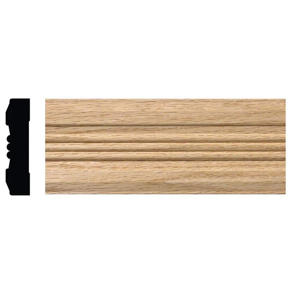 Ornamental Mouldings OML18 3/4 in. x 3 in. x 84 in. Red Oak Victorian ...