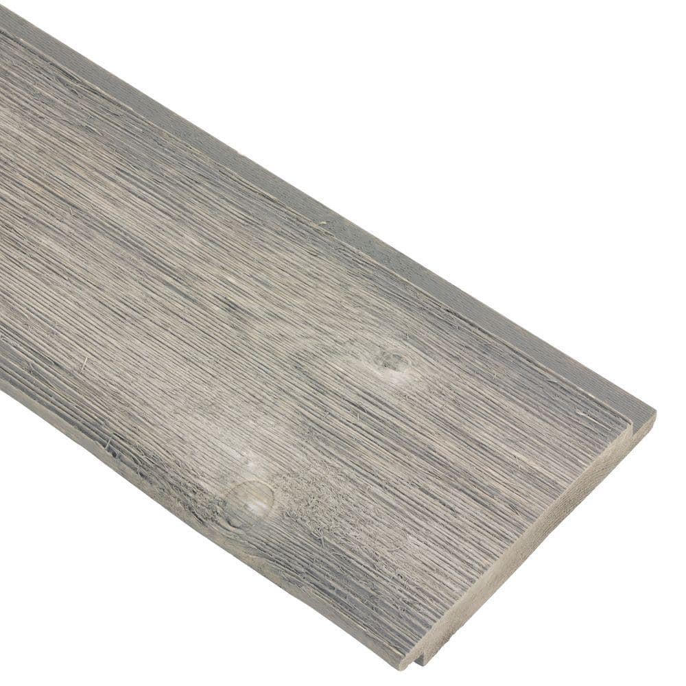 1 in. x 6 in. x 8 ft. #2 and Better Barn Grey Shiplap Pine Board 70008 ...