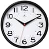 Infinity Instruments Black Metro Wall Clock 14220BK-3364 - The Home Depot