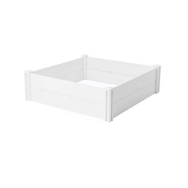 48 in. x 48 in. x 13.3 in.Durable Vinyl Raised Garden Bed, Planter Box ...