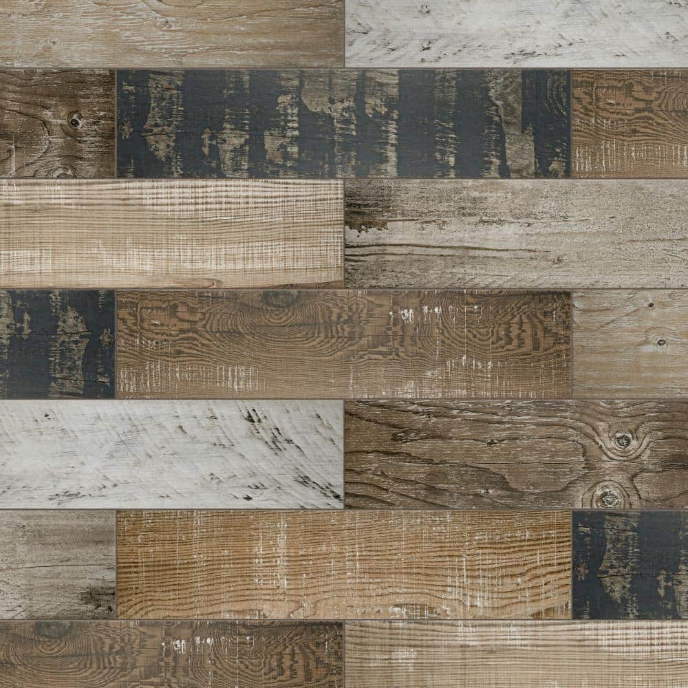 Merola Tile Gaugin Catan Shadow 8-1/2 in. x 12 in. Porcelain Floor and ...