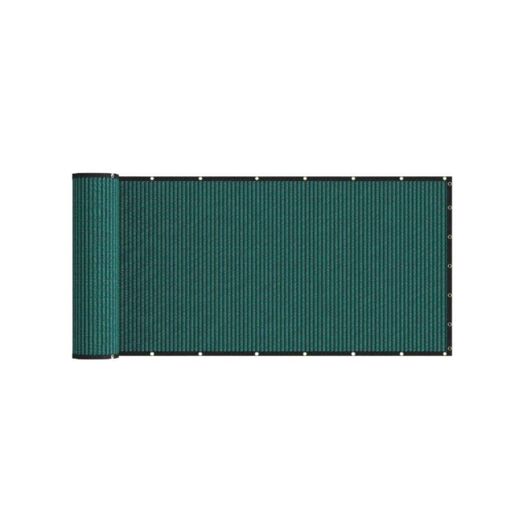 SenQWFa 6 ft. x 50 ft. Dark Green Polymer Privacy Screen Fence Blockage ...