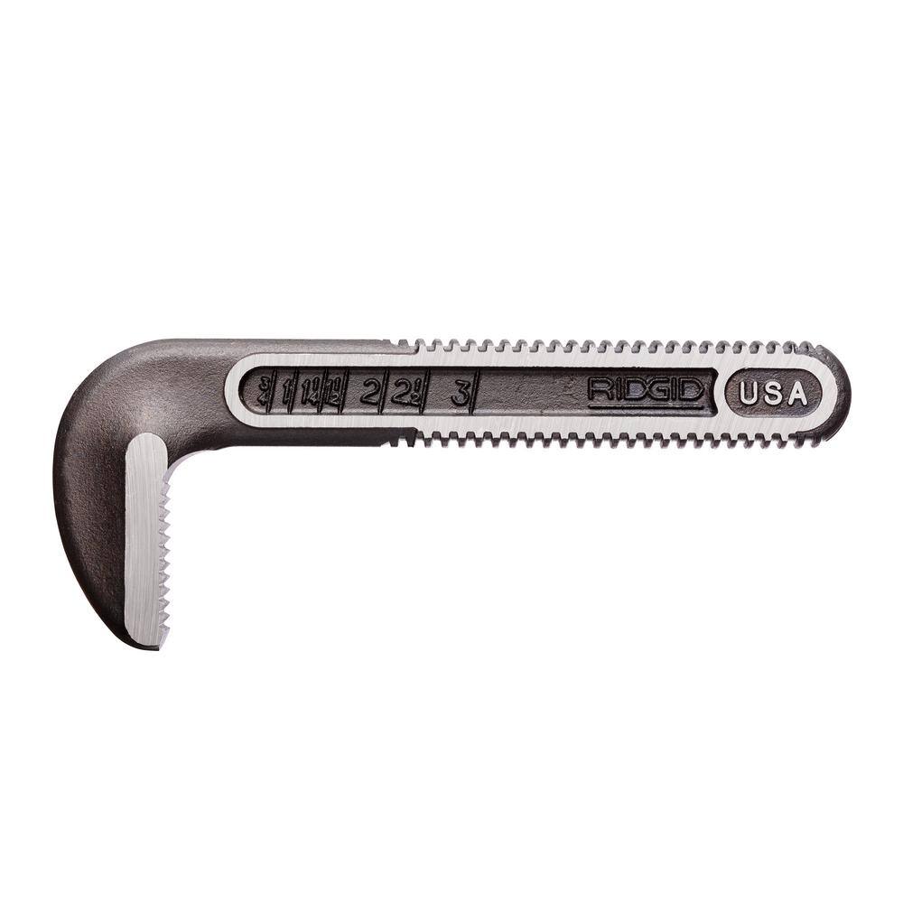 RIDGID 24 in. Replacement Pipe Wrench Steel Hook Jaw for Heavy-Duty or ...