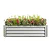 Metal Raised Garden Bed, Rectangle Raised Planter 4x2x1ft for Flowers ...