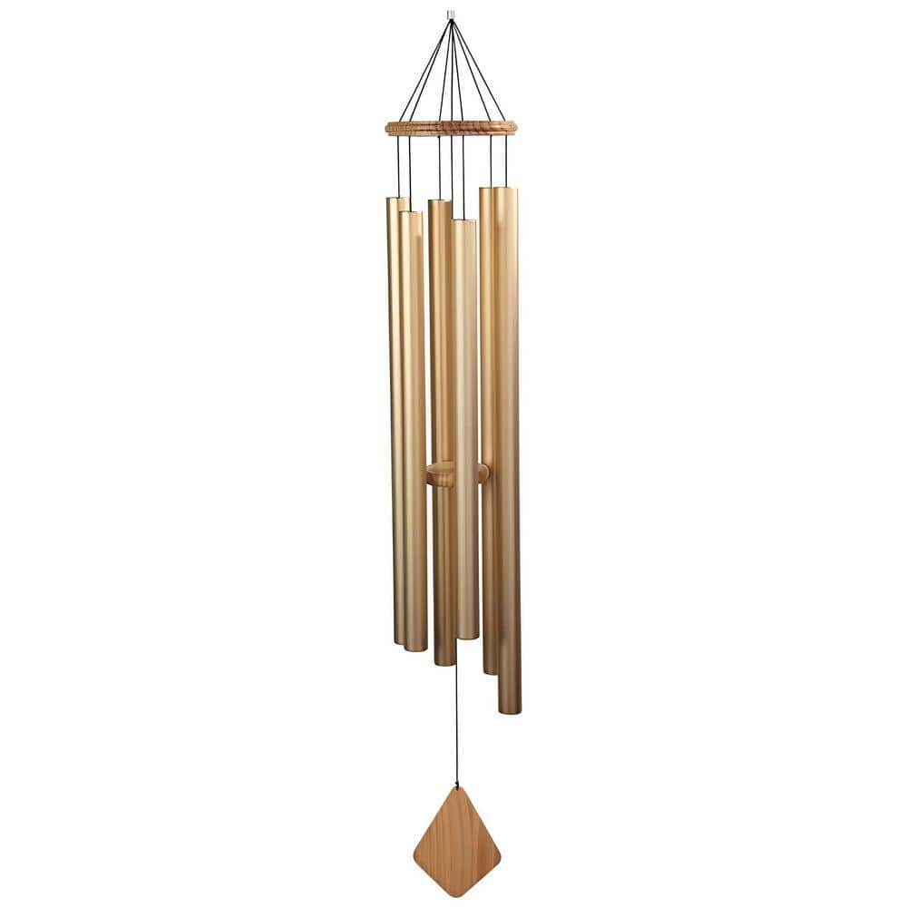 FC Design 52 in. Long Tuned Wood Top Wind Chime GSC9932290 - The Home Depot