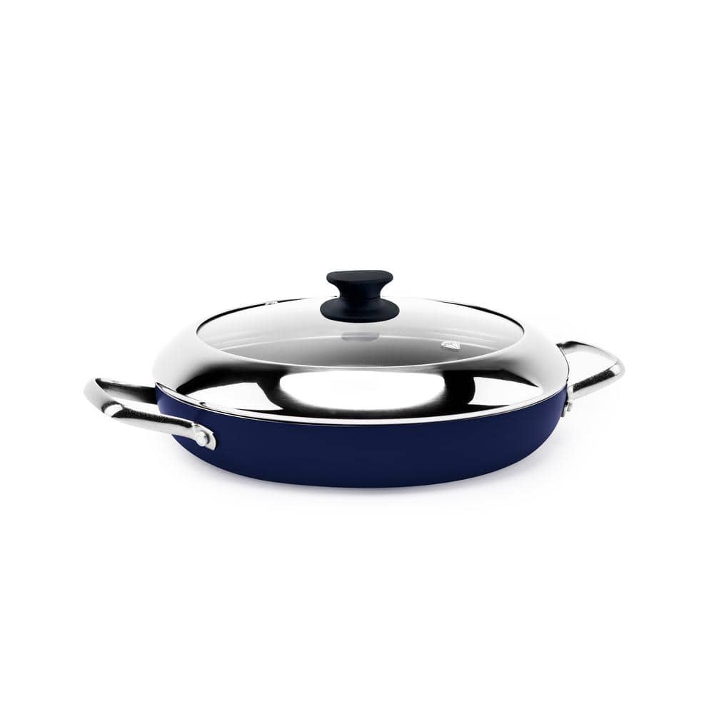 Blue Diamond Blue Diamond 11 in. Aluminum Ceramic Nonstick Grill Pan in ...