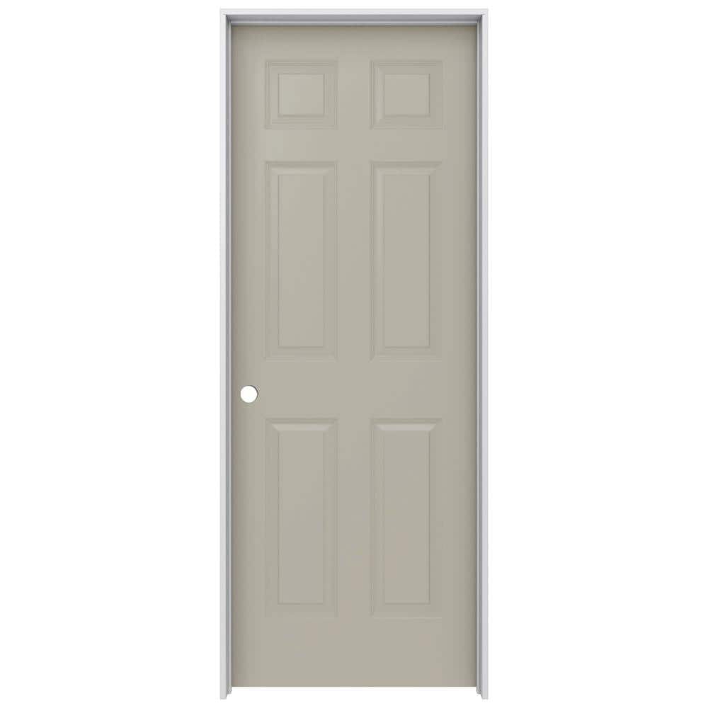 JELD-WEN 30 in. x 80 in. Colonist Desert Sand Painted Right-Hand Smooth ...