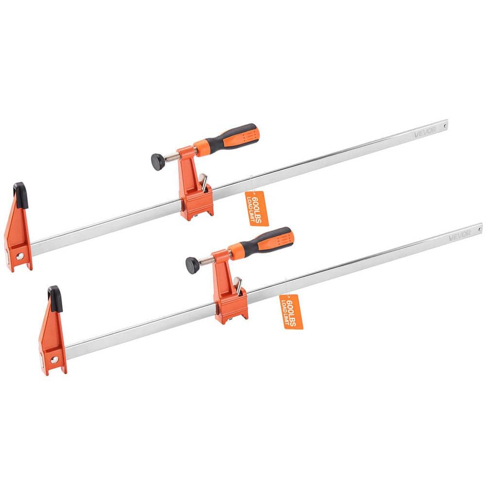 VEVOR Bar Clamps Set for Woodworking, 24 in. Opening, Lockable F-Clamp ...